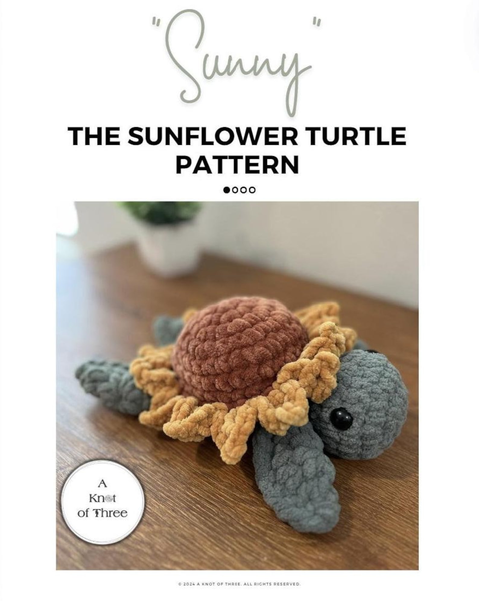Sunny, the Sunflower Turtle Crochet PATTERN, No Sew Crochet Pattern ...
