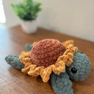Sunny, the Sunflower Turtle Crochet PATTERN, No Sew Crochet Pattern ...