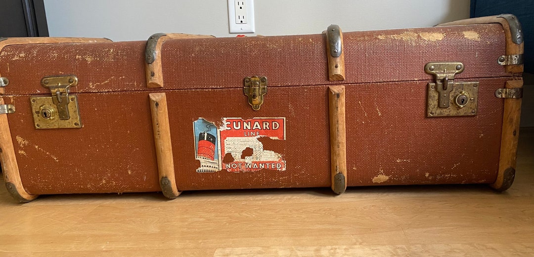 Harry Potter Trunk, Vintage Cheney Wooden Steamer Trunk, Cheney ...