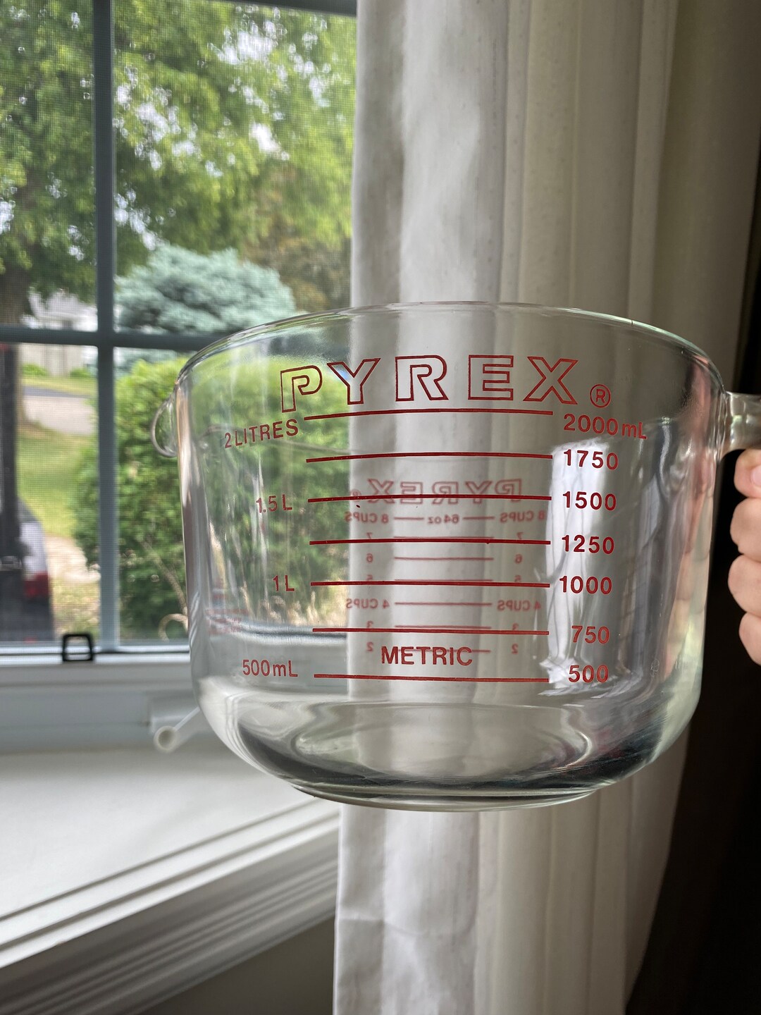 Vintage Large Pyrex Glass Measuring Cup 8 Cups/2 Litres - Etsy