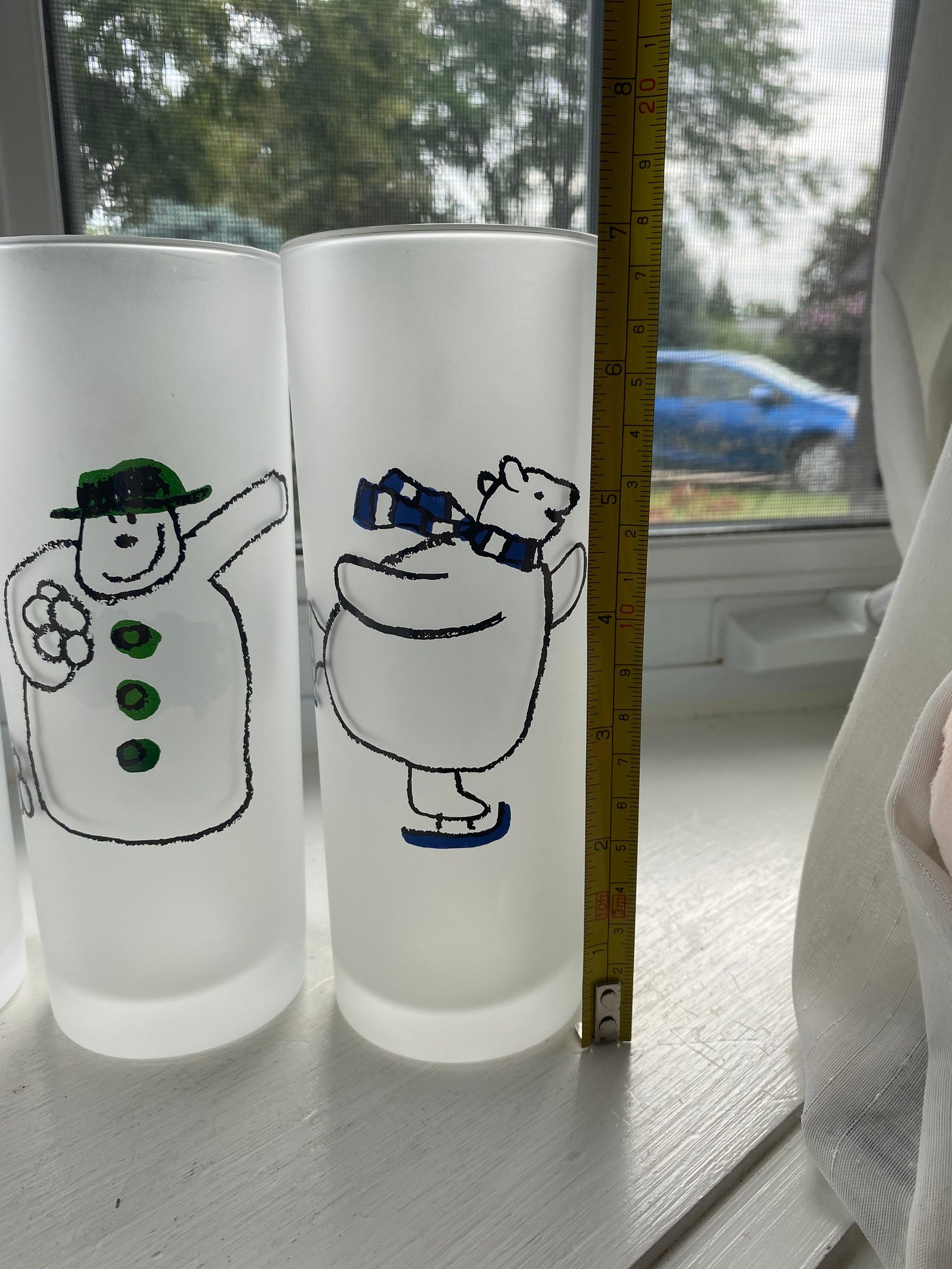 Vintage Tall Frosted Drinking Glasses Made by Dartington | Etsy