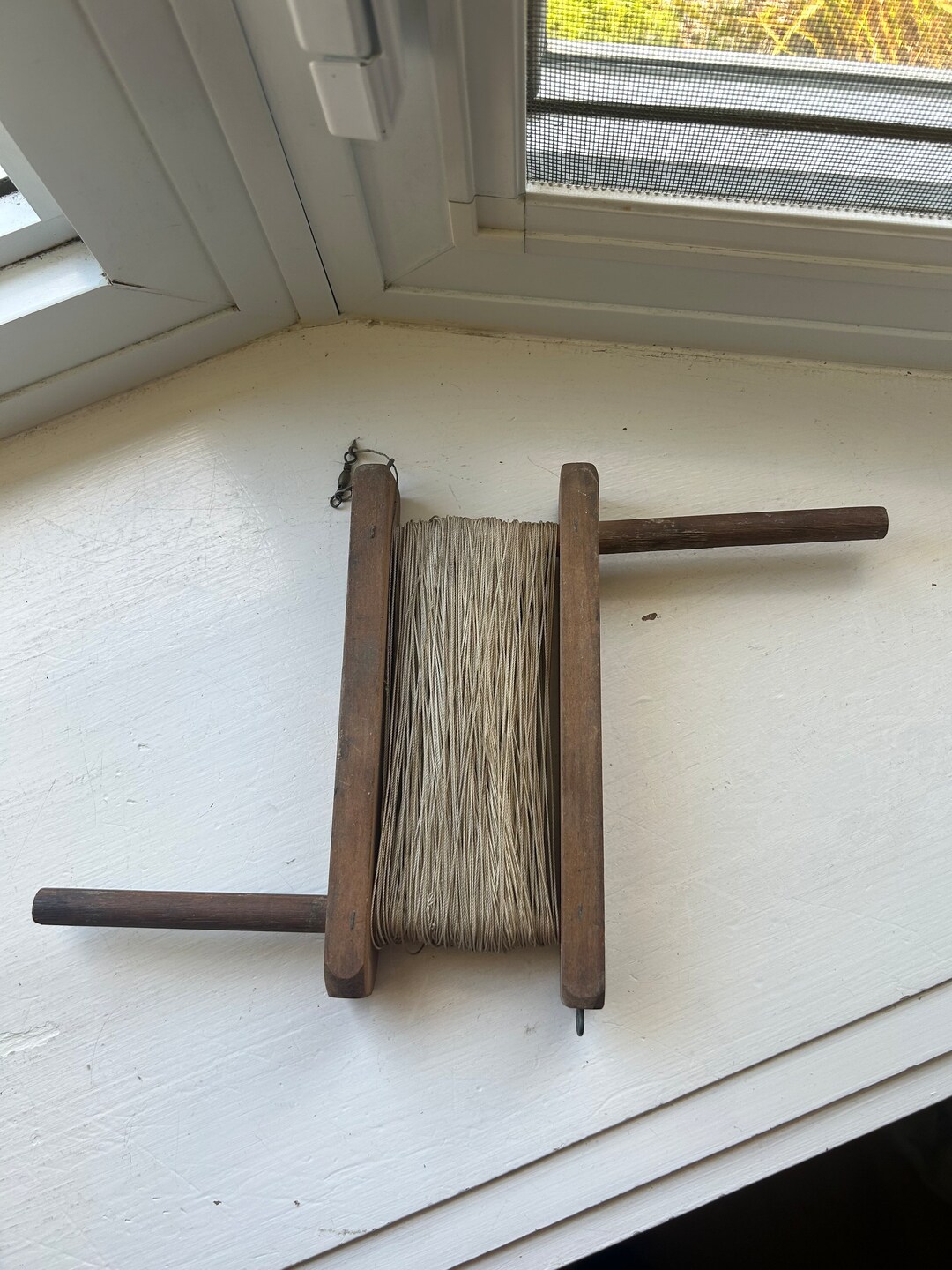 Vintage Wooden Kite Spool With String and Hook - Etsy