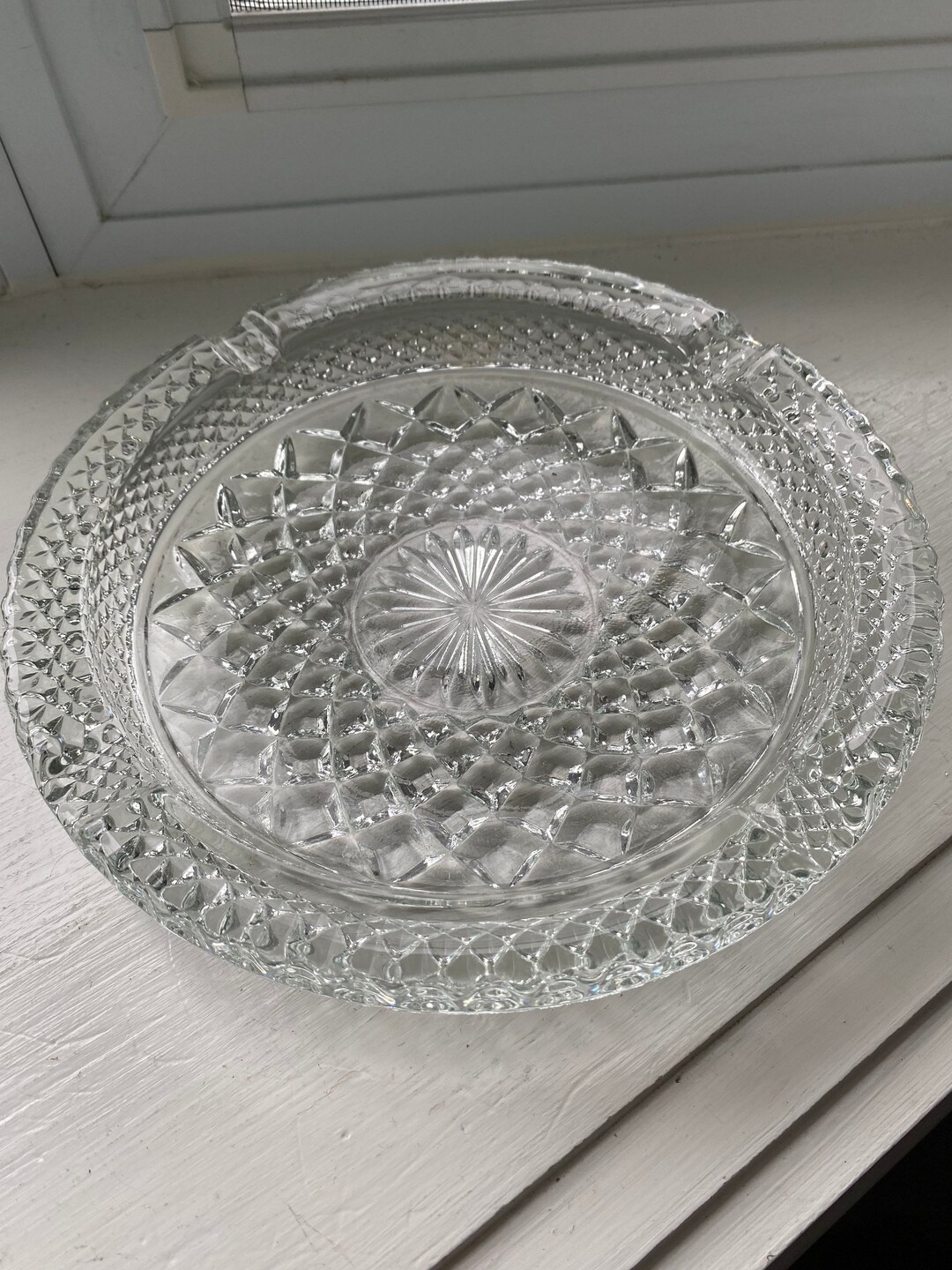 Vintage Very Large Glass Ashtray - Etsy