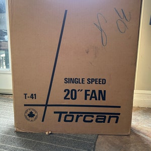 Torcan Box Fan, Vintage Box Fan in Original Box, Retro Square Shaped ...