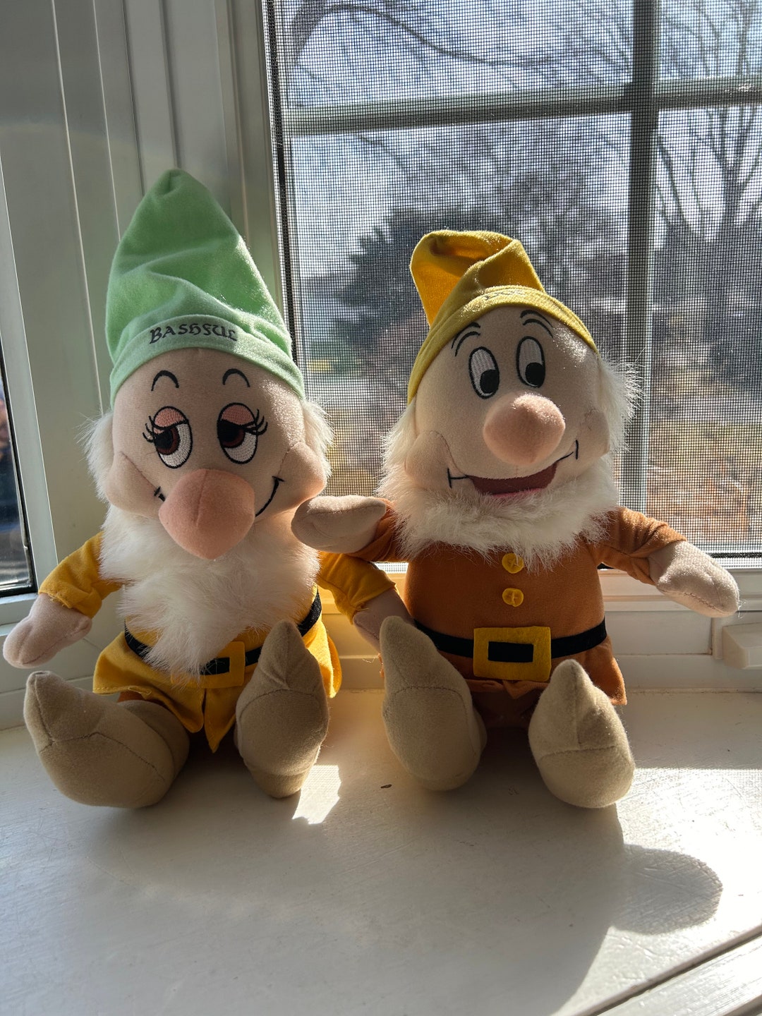 Vintage Disney Dwarfs, Bashful and Doc Plush Toys, Pair of 2 - Etsy
