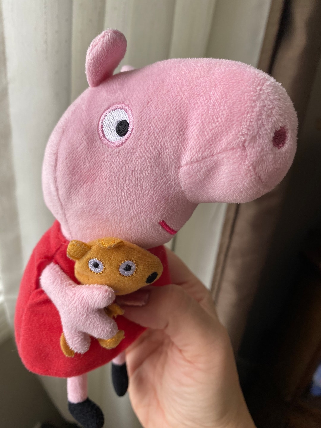 Ty Beanie Peppa Pig Holding Her Teddy Bear Plush Toy - Etsy