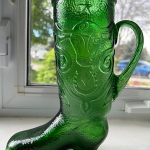 Vintage Cellini Italian Glass Cowboy Boot Beer Mug, Stein, Italy ...