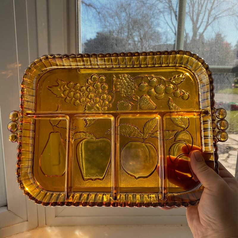 Glass Relish Tray - Etsy