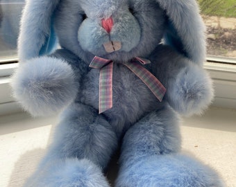 Stuffed Blue Bunny - Etsy