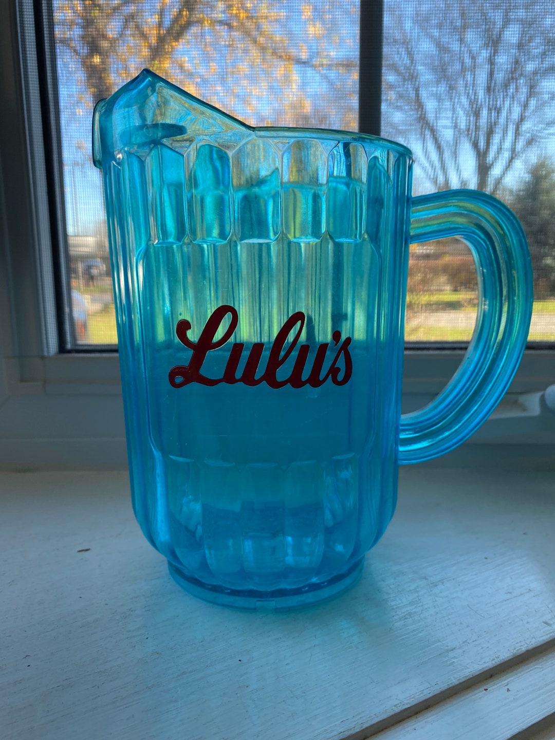 Lulu’s Roadhouse Pitcher, World’s Longest Bar, Blue Plastic Pitcher ...
