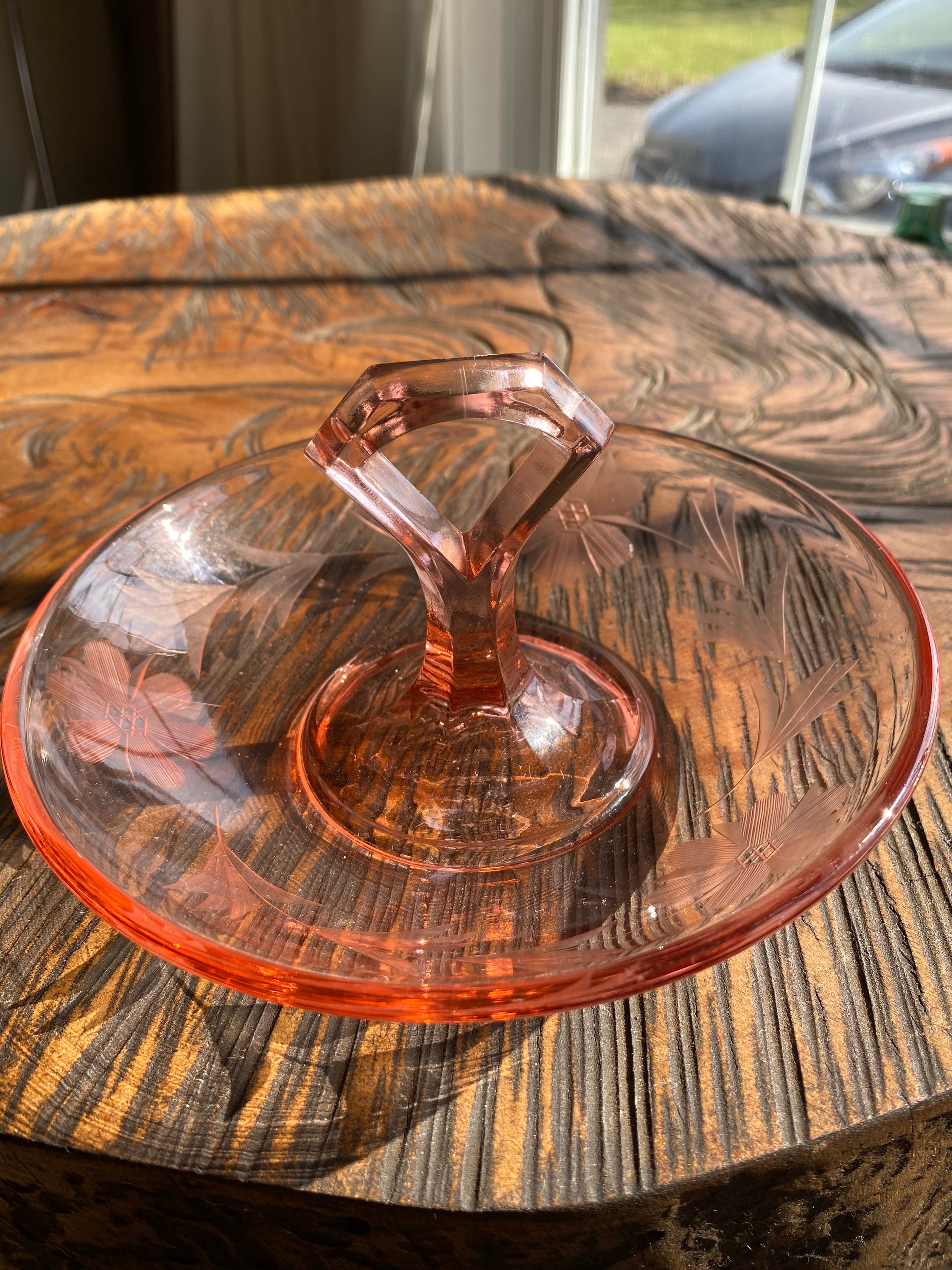 Vintage Hughes Cornflower Pink Candy Dish Bowl With Handle // Jewellery ...