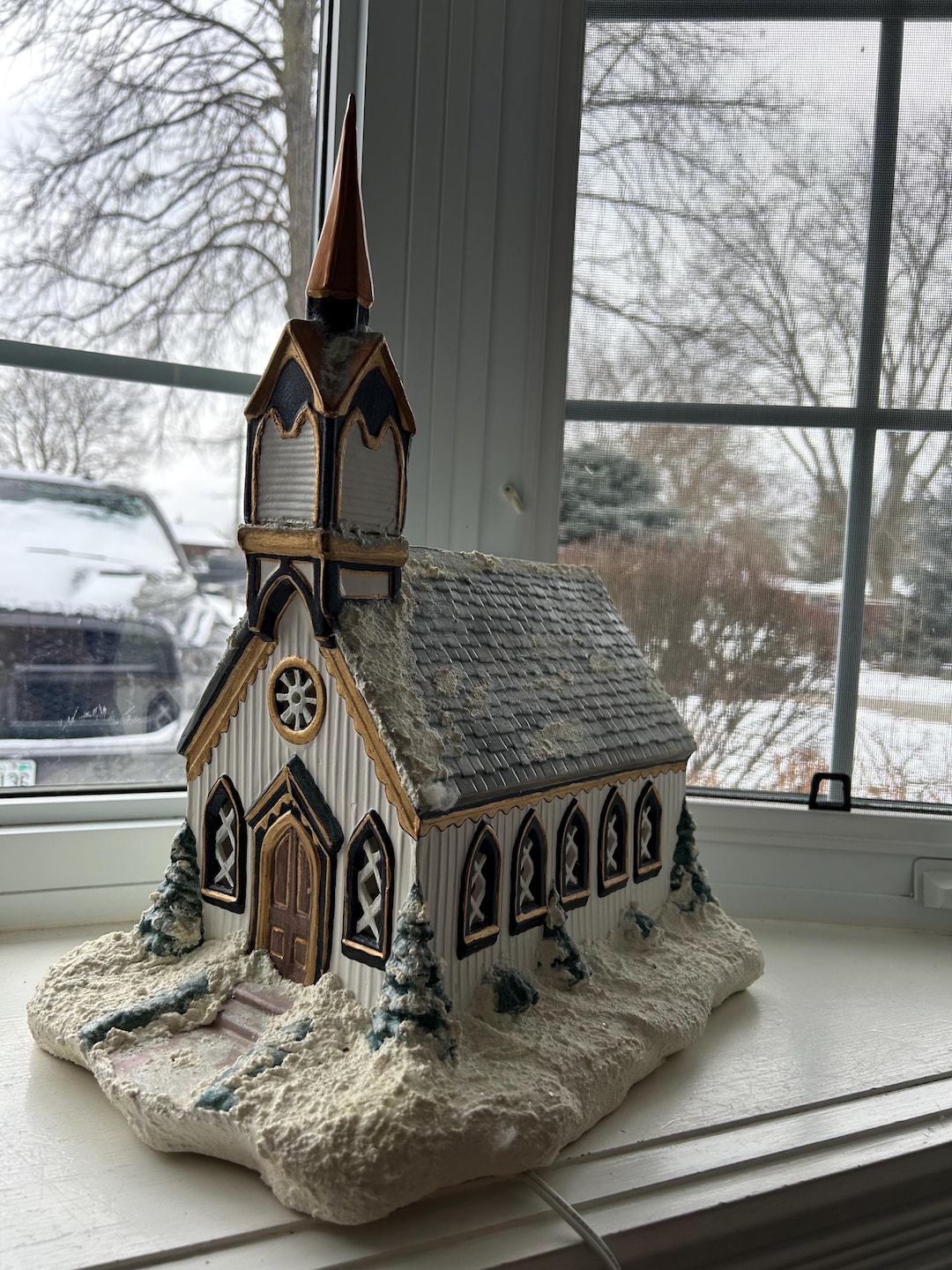 Vintage Ceramic Church With Light, Byron Molds 1970’s, Christmas Decor ...