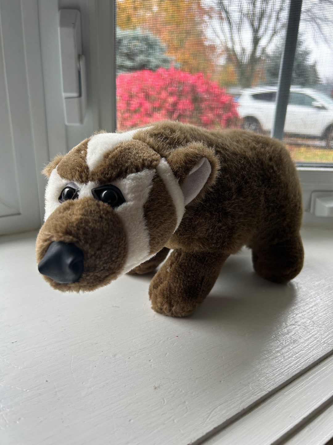 Vintage Stuffed Badger, Plush Badger Toy, 1992 - Etsy