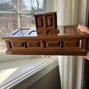 Vintage Mele Valet Wooden Jewelry Box, Change, Desk, or Dresser ...