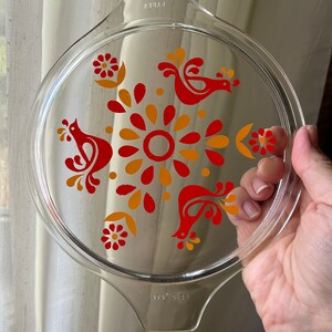 Vintage Pyrex Friendship Casserole Dishes With Lids, Patterned Lids - Etsy