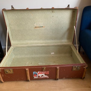 Harry Potter Trunk, Vintage Cheney Wooden Steamer Trunk, Cheney ...