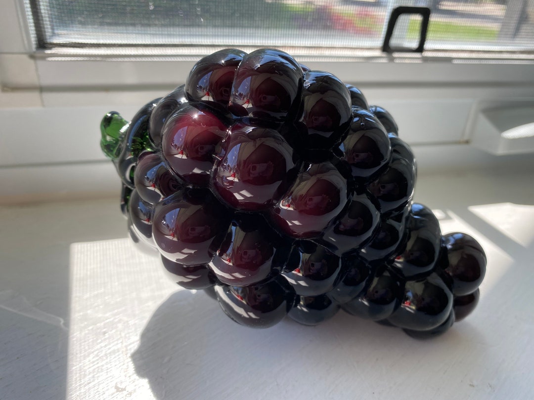 Vintage Glass Grape Cluster - Etsy