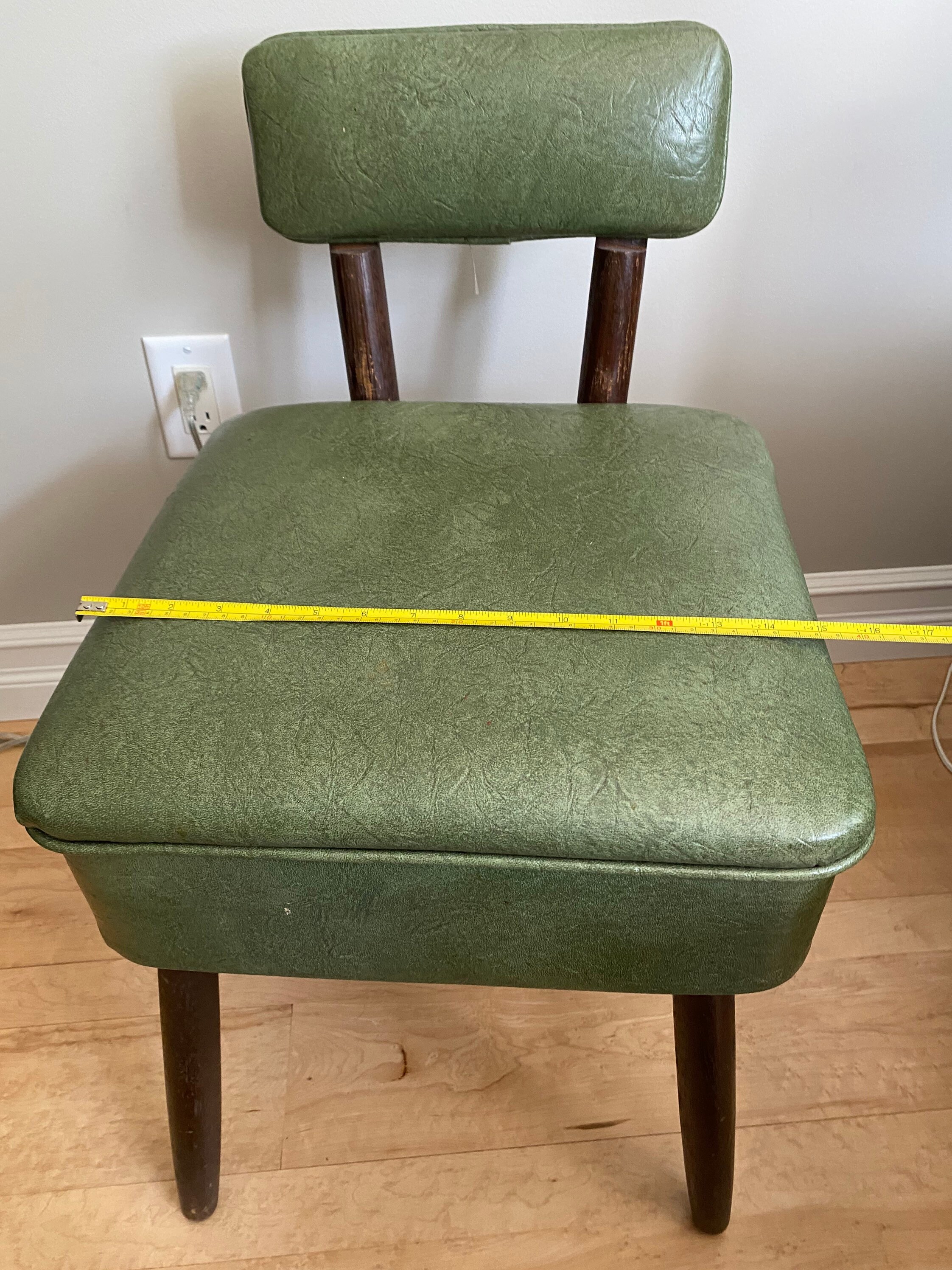 Mid Century Modern Sewing Bench Chair With Storage Compartment - Etsy