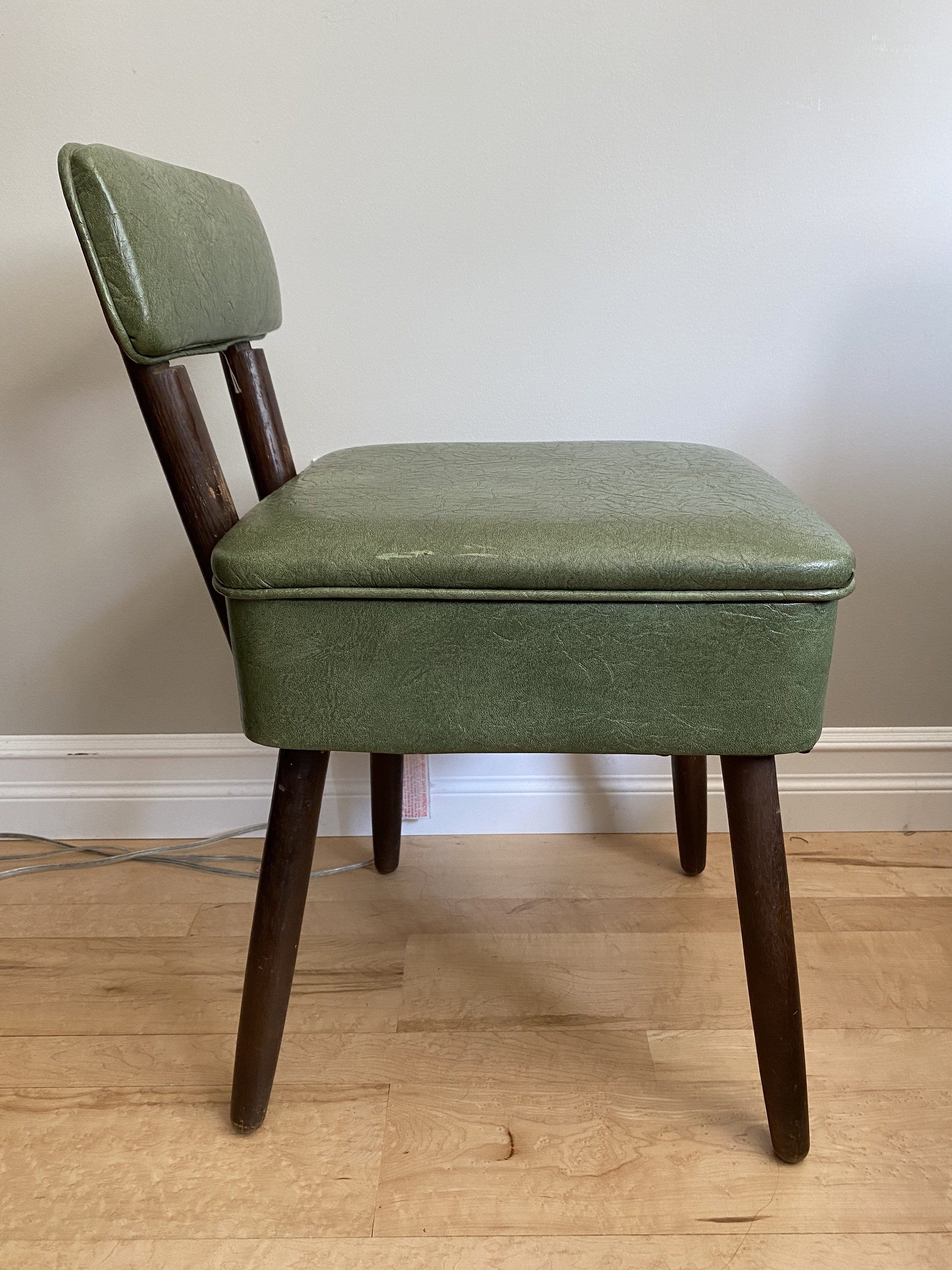 Mid Century Modern Sewing Bench Chair With Storage Compartment - Etsy