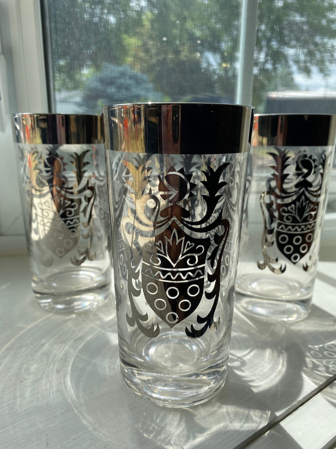 Vintage Silver Fade Kimiko - Retro Water Tumbler - Set of 4 Vintage ...
