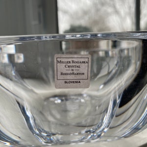 Vintage Miller Rogaska Octagonal Crystal Bowl, Signed, Very Heavy ...