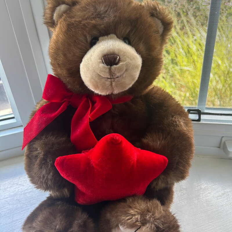 Red Teddy Bear - Etsy