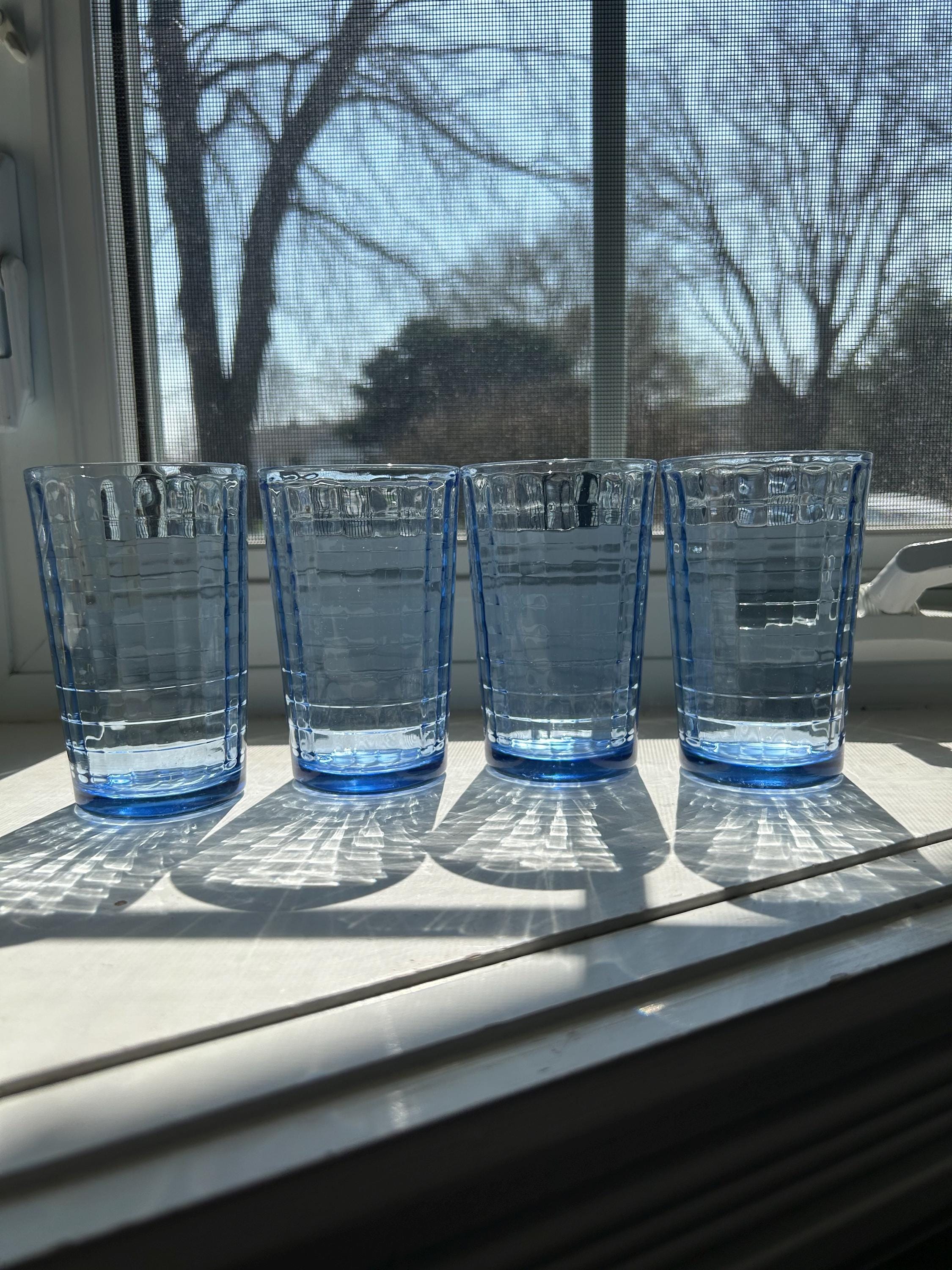 Vintage Oneida Pasabahce Blue Juice Glass Tumblers, Set of 4 - Etsy