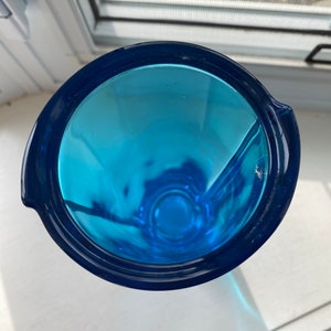 MCM Blue Glass Vase, Art Deco Blue Glass Vase, Blue Glass - Etsy