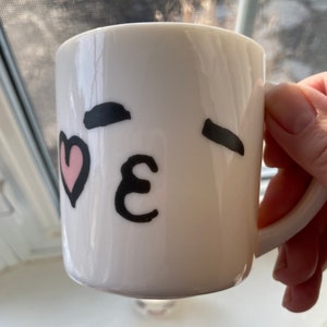 4 Mugs With Winking Face and Kissing Smoochie Face - Etsy