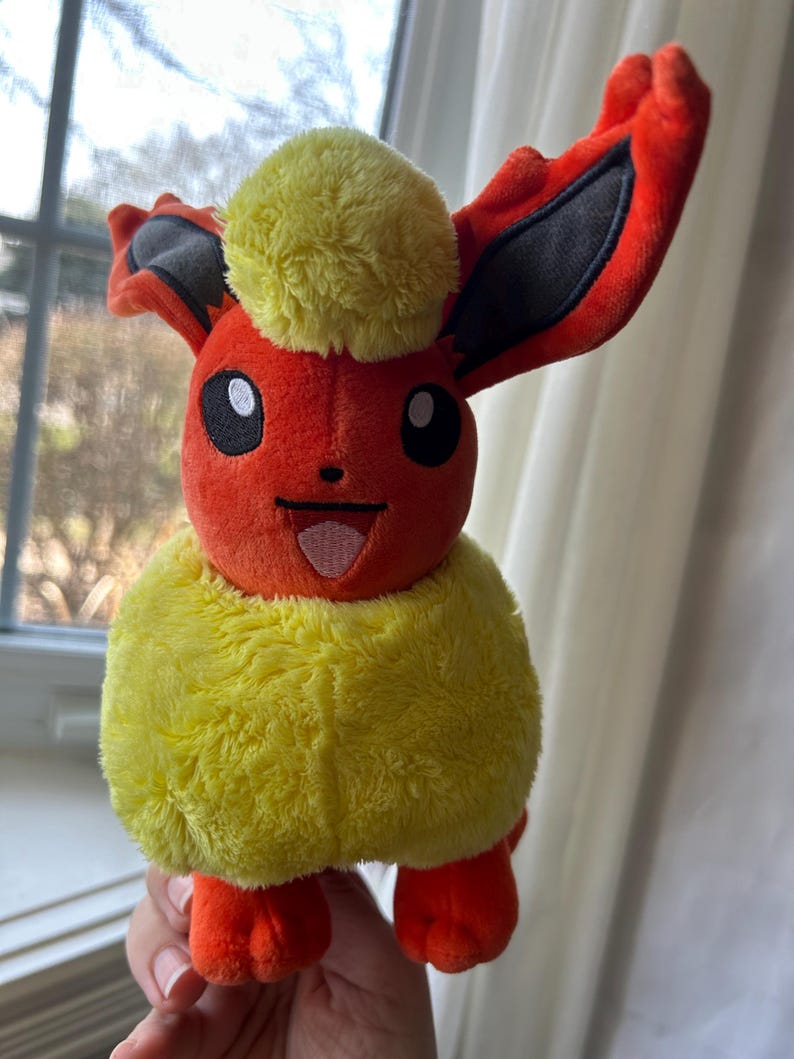 Flareon Poke Plush Toy, Pokémon Flareon Stuffed Toy - Etsy