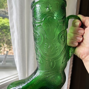 Vintage Cellini Italian Glass Cowboy Boot Beer Mug, Stein, Italy ...
