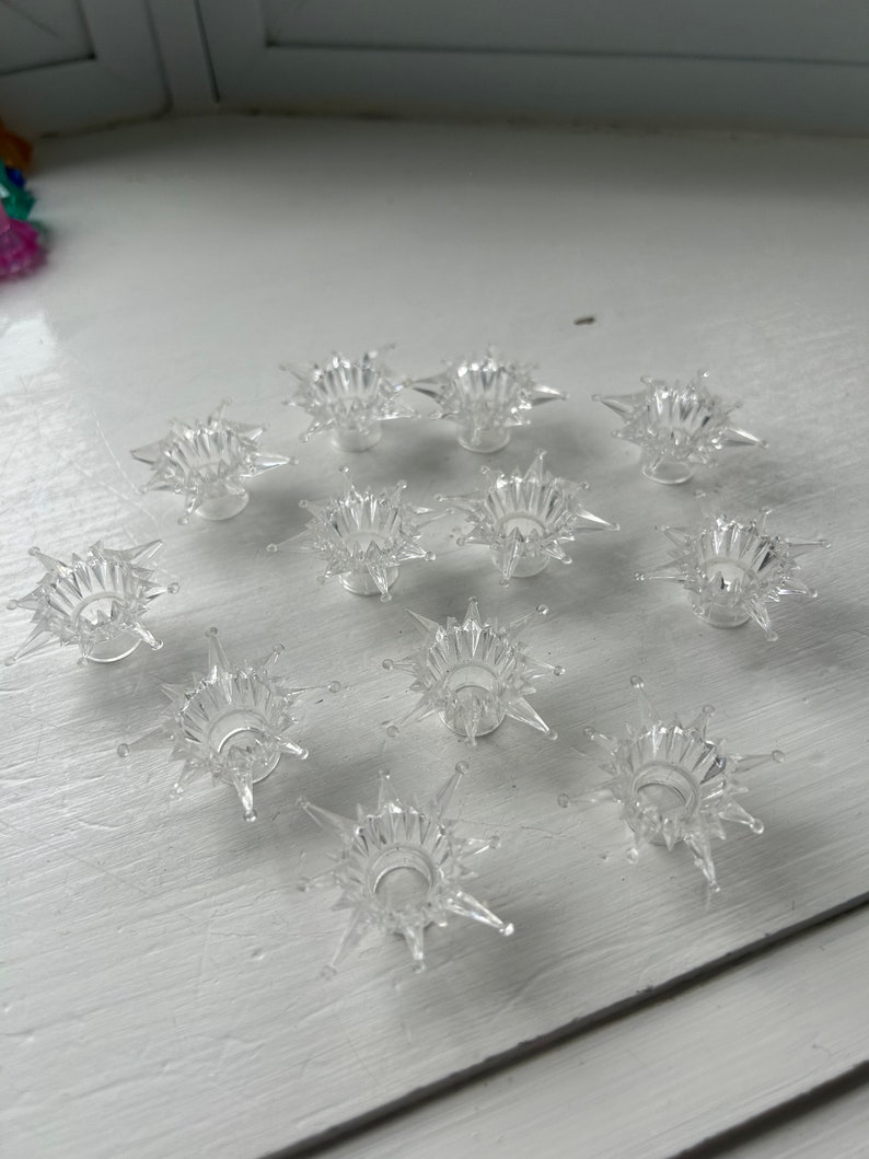 Vintage Christmas Starburst Light Covers, Clear Plastic, Set of 12 - Etsy