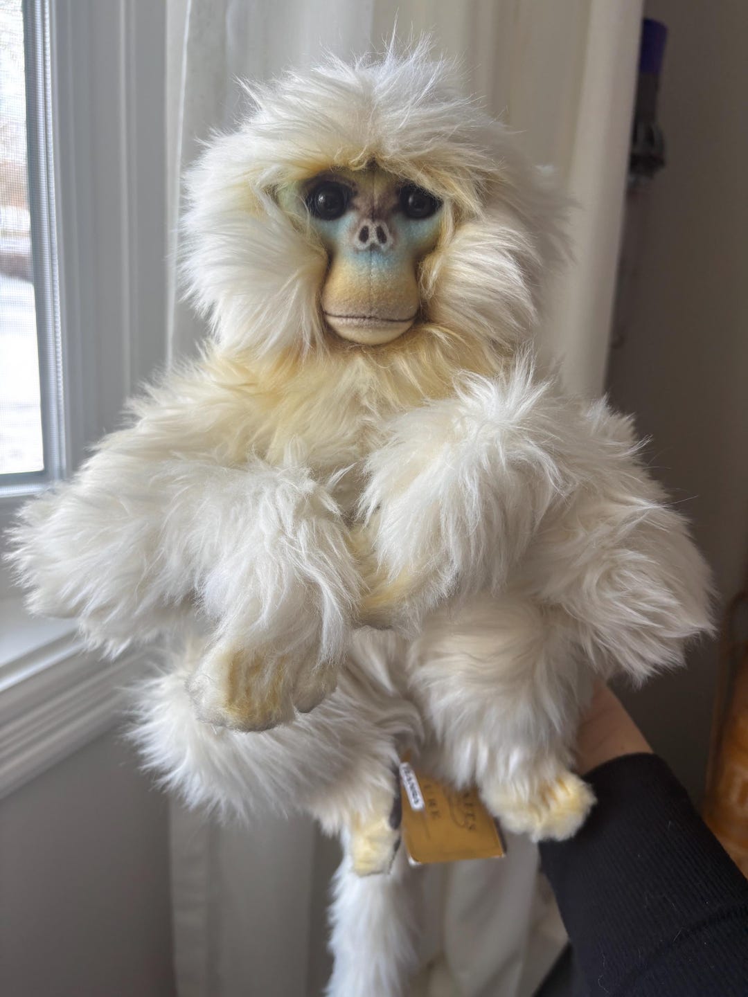 Hansa Snubbed Nose Monkey 6765 Plush Soft Toy, Stuffed Blue Face Monkey ...