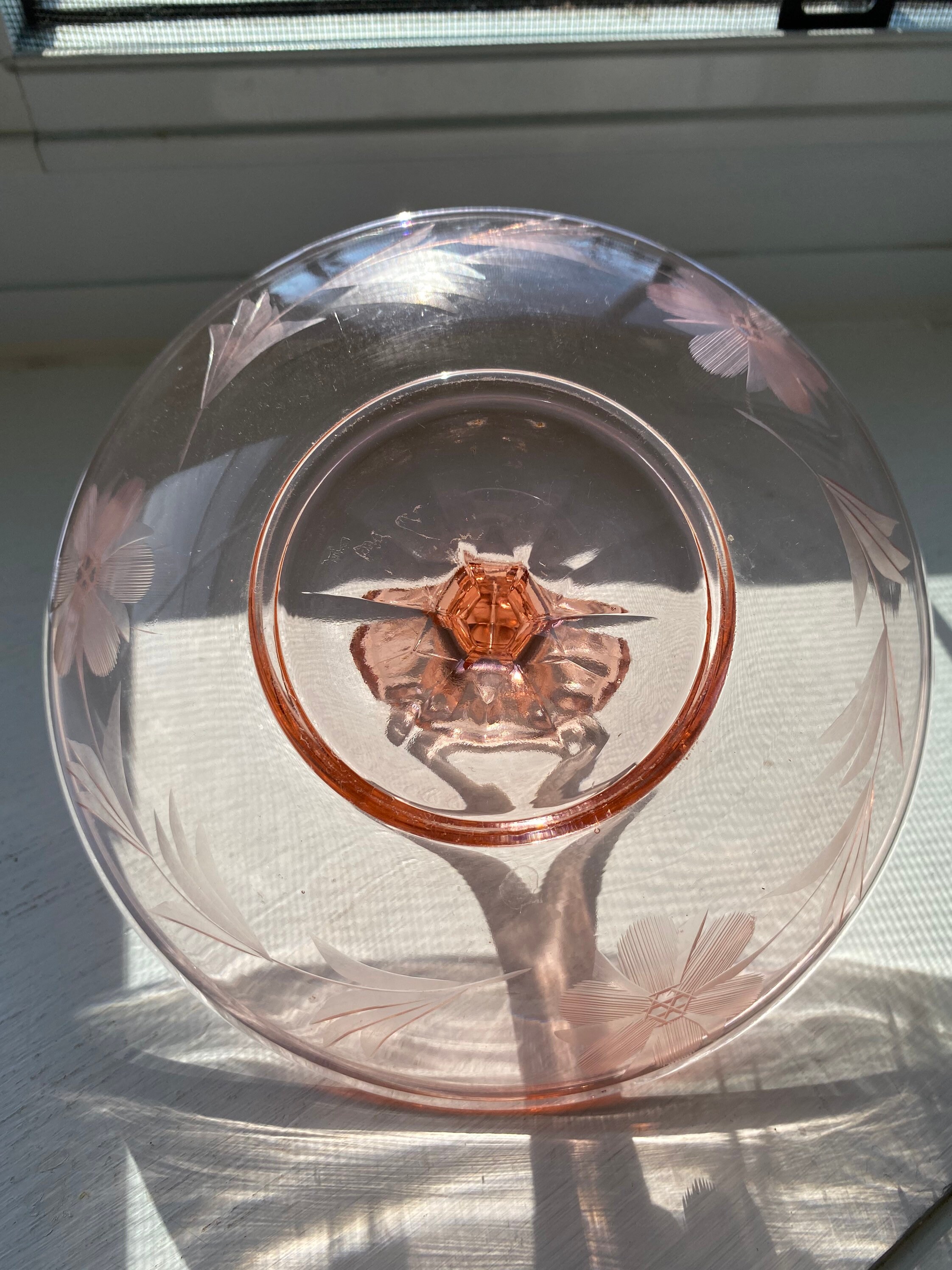 Vintage Hughes Cornflower Pink Candy Dish Bowl With Handle // Jewellery ...