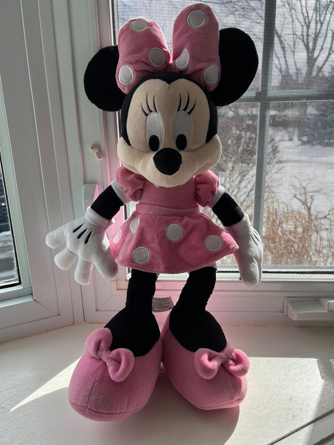 Minnie Mouse Plush Toy From Disneyland Walt Disney World, Pink Dress ...