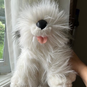 Vintage Plush Sheepdog Toy, Old English Sheepdog Stuffed Dog, Big Floof ...