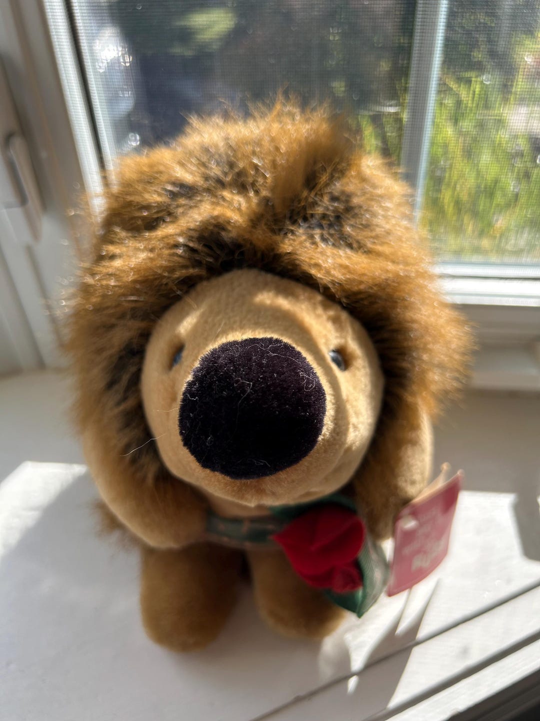 Vintage Russ Snuffles Hedgehog, Plush Stuffed Hedgehog Holding A Flower, Original Tags - Etsy