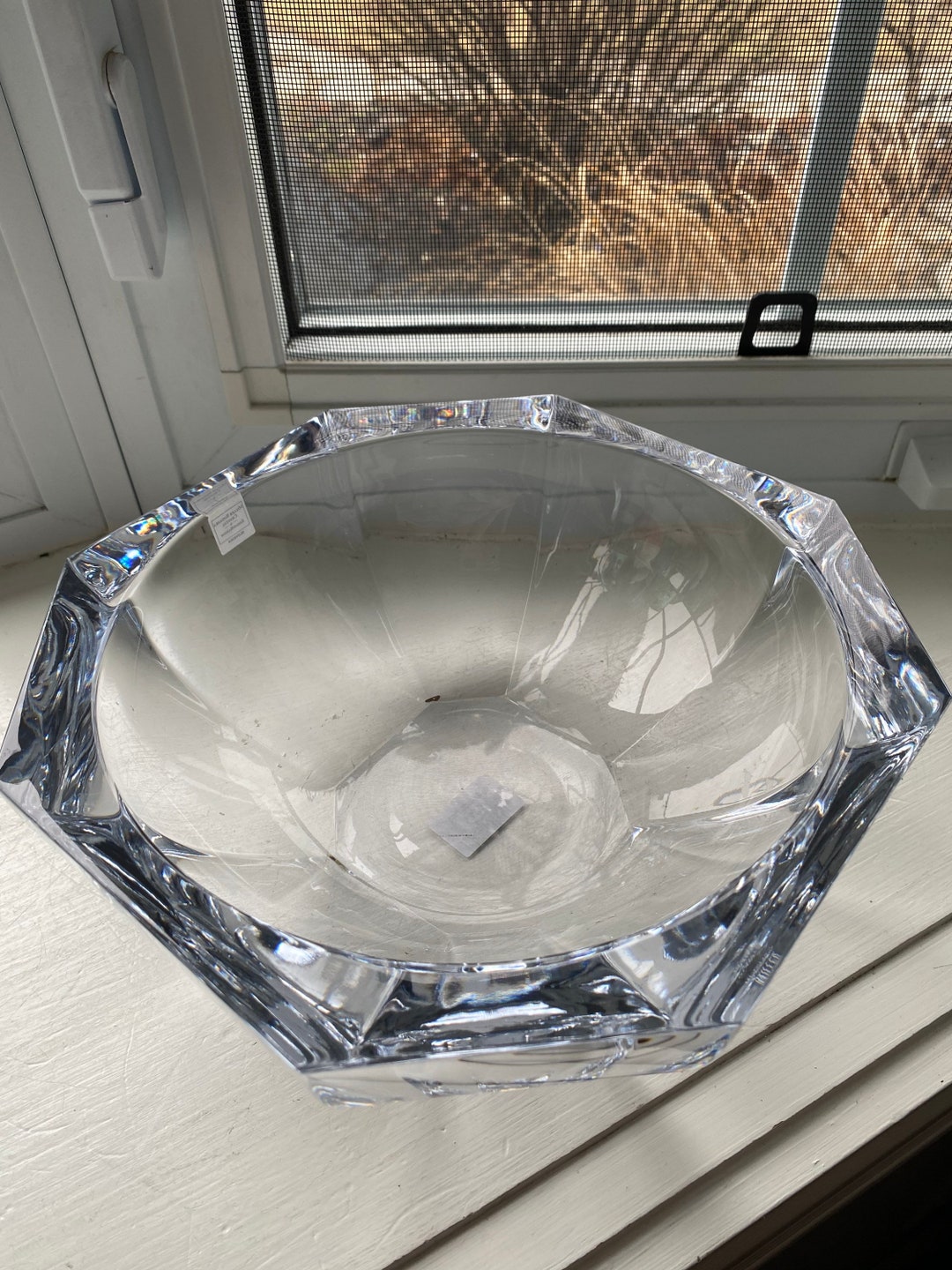 Vintage Miller Rogaska Octagonal Crystal Bowl, Signed, Very Heavy ...