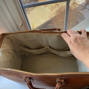 Vintage Brown Leather Doctors Bag, House Calls Bag, Physician Bag ...