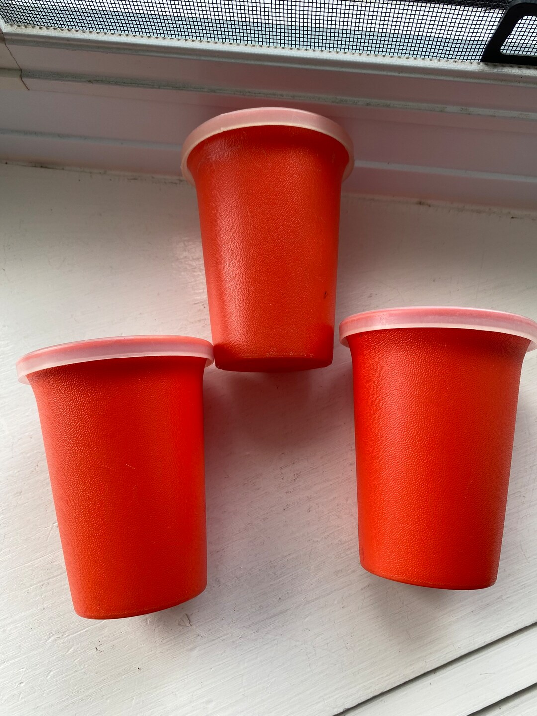 Vintage Tupperware Juice Cups With Lids, Set of 3, 109-34 - Etsy