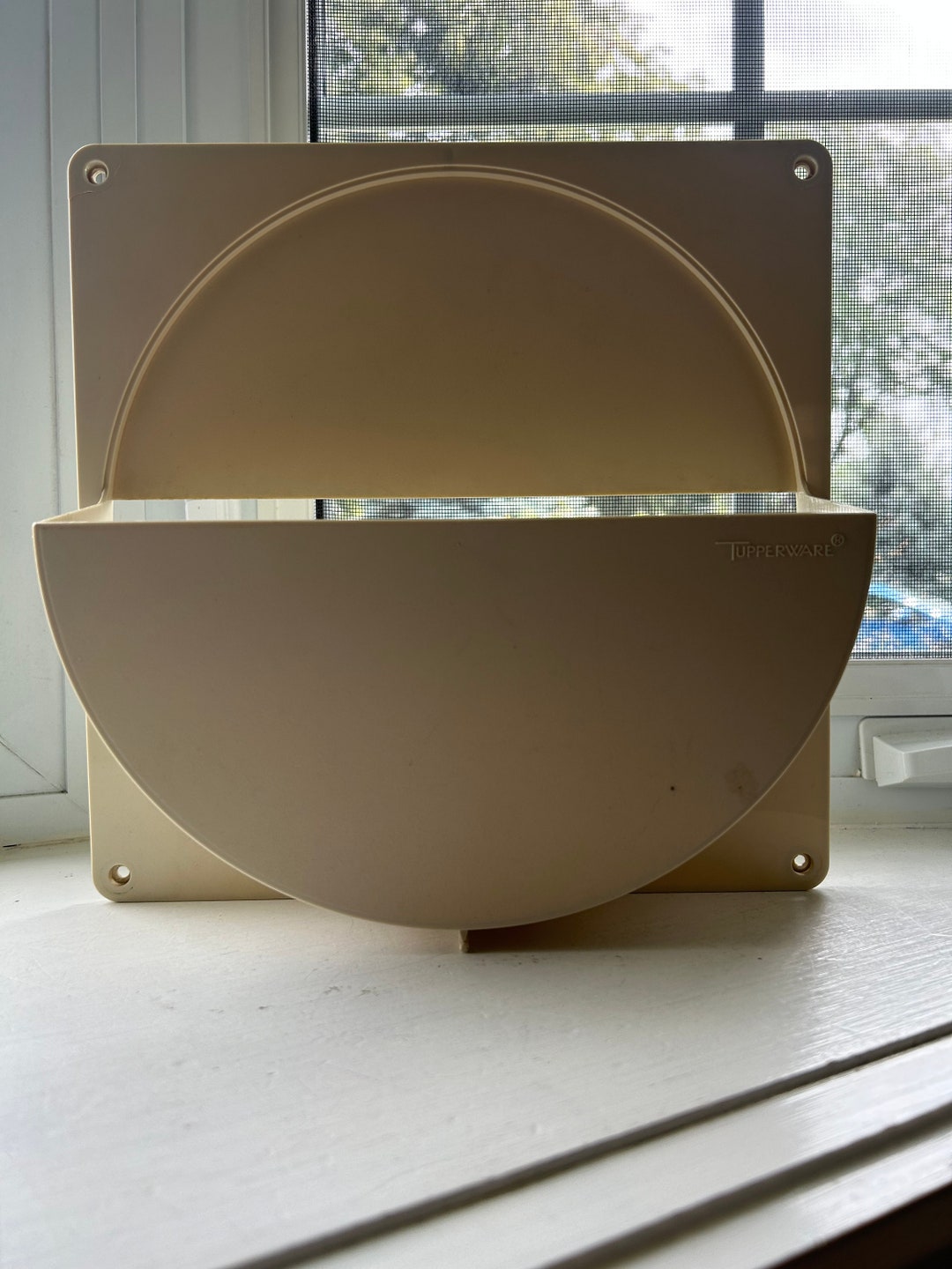 Vintage Tupperware Lid Holder, Lid Organizer, Plastic Tupper Ware Lid ...