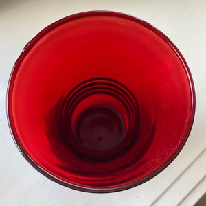 Vintage Ruby Red Pineapple Vase With Etched Design - Etsy