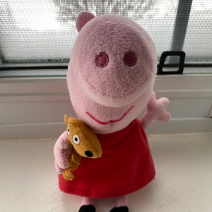 Ty Beanie Peppa Pig Holding Her Teddy Bear Plush Toy - Etsy