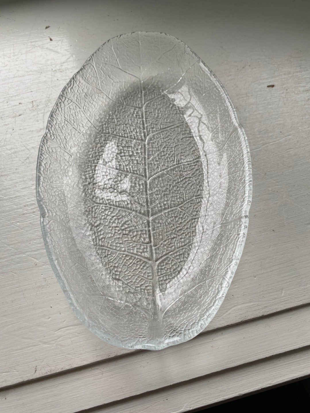 Vintage Arcoroc Aspen Leaf Oval Side Plate, Set of 6, Leaf Pressed Dish ...