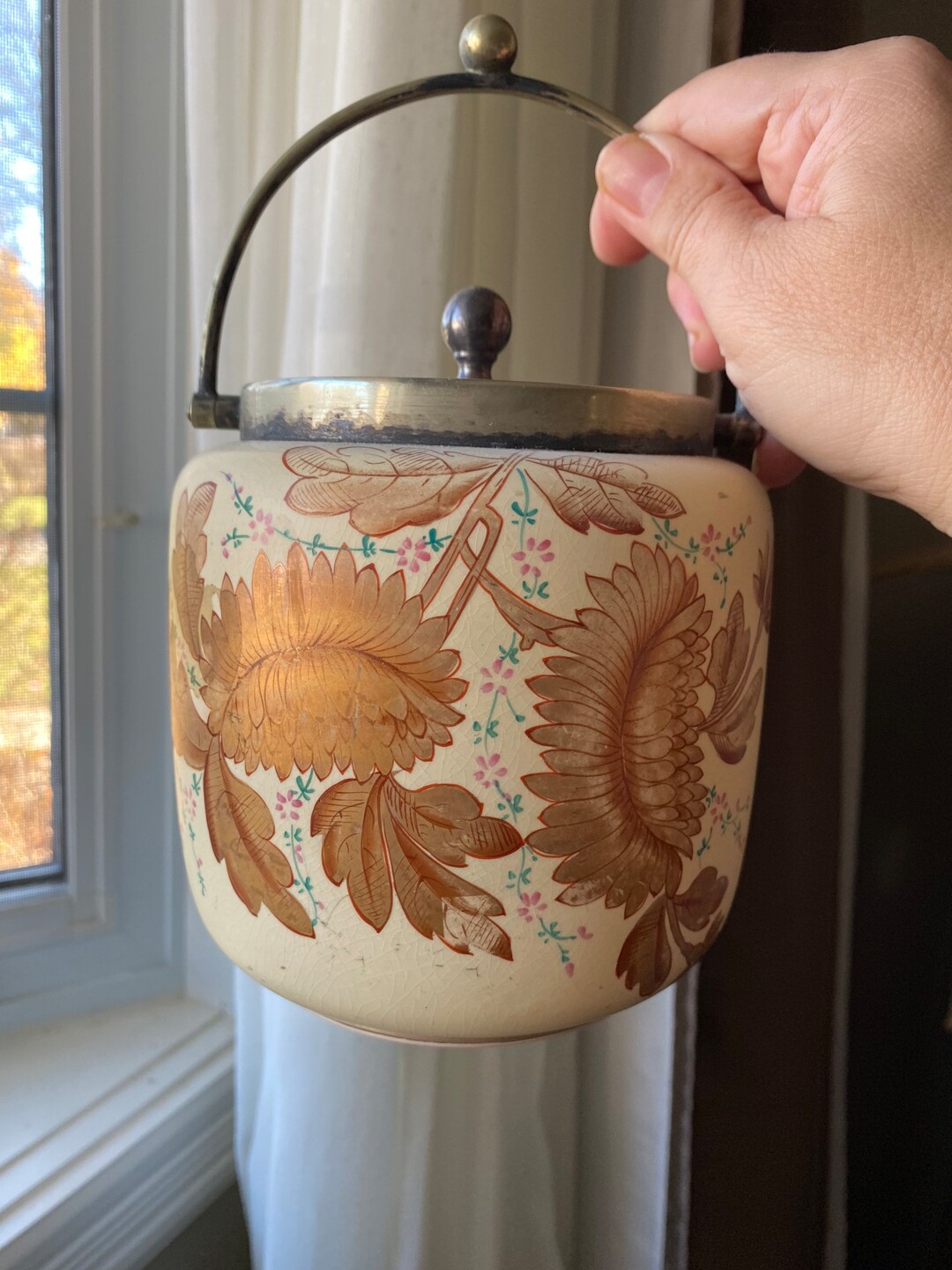 Vintage Biscuit Barrel, Antique Cookie Jar, Biscuit Jar, Cookie Barrel ...