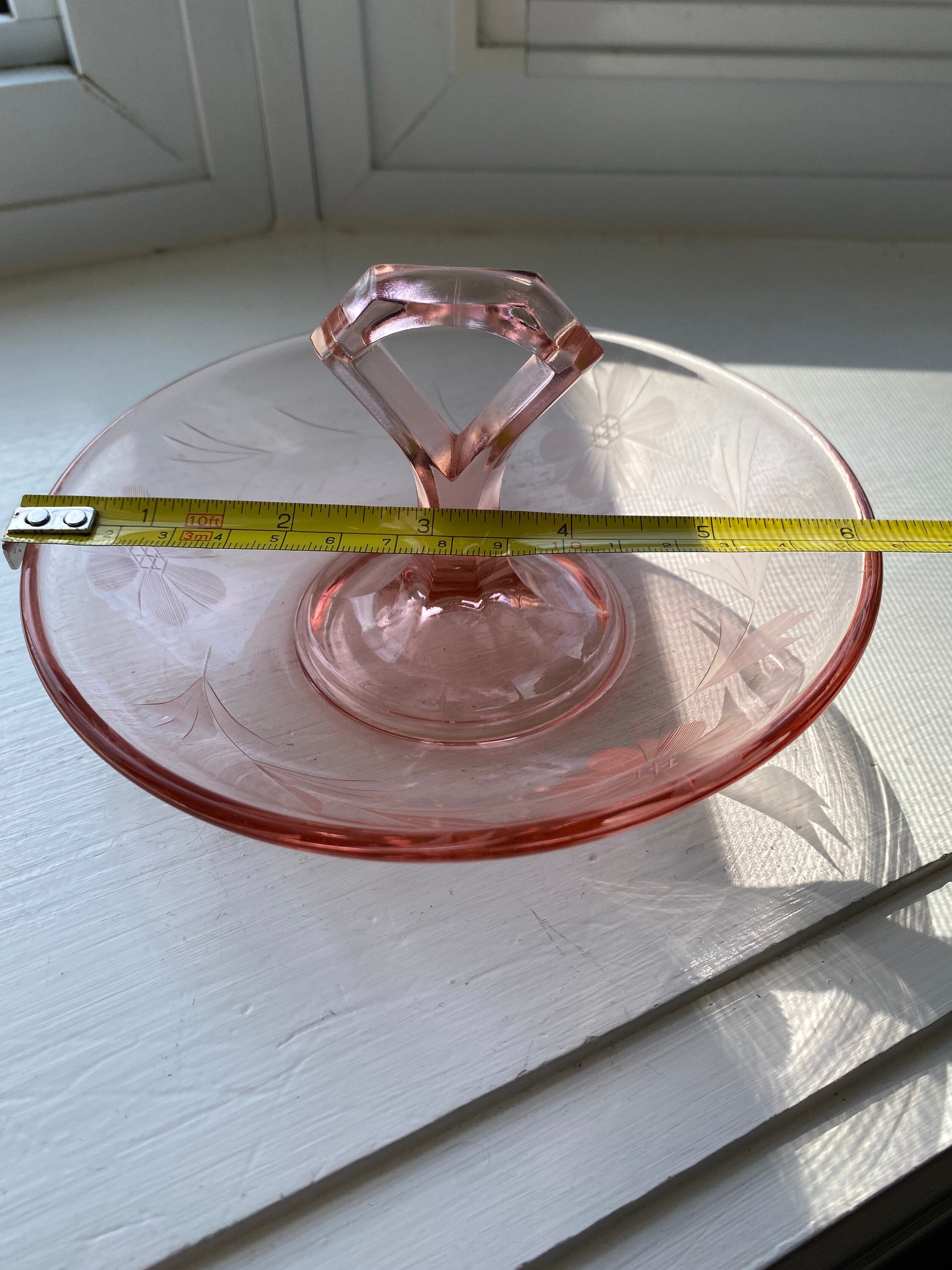 Vintage Hughes Cornflower Pink Candy Dish Bowl With Handle // Jewellery ...