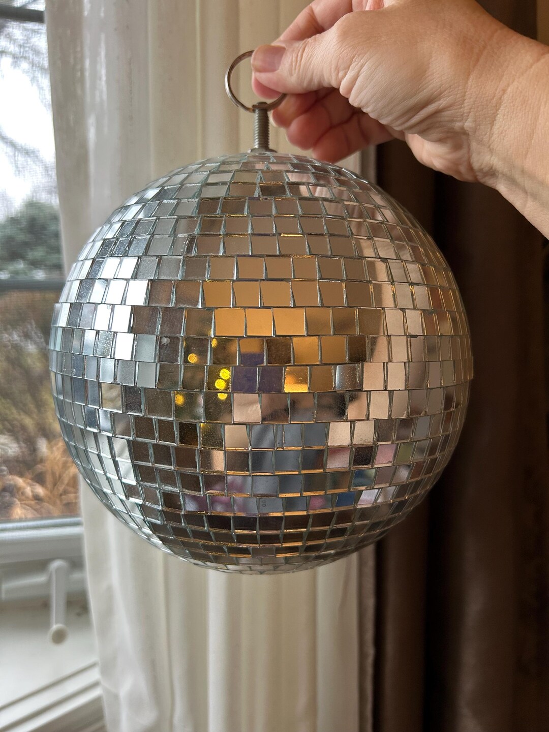 Vintage Disco Ball, Mirrored Disco Ball, 8” - Etsy