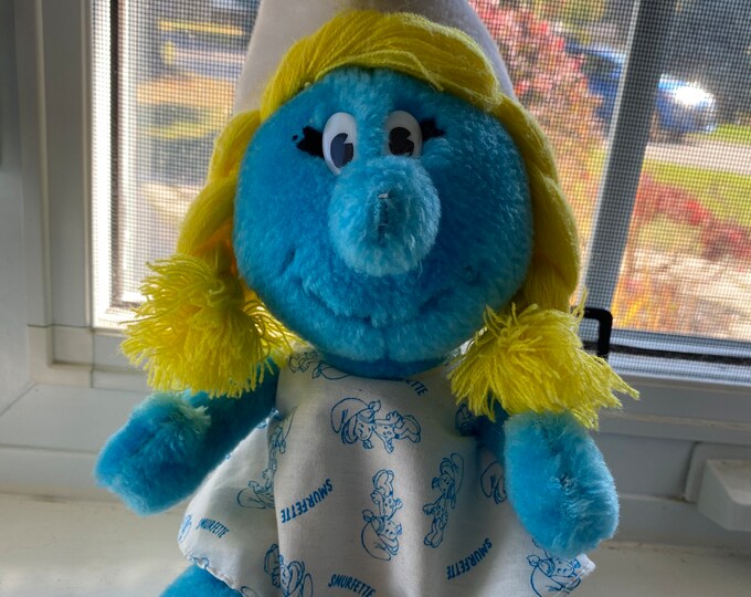 Vintage 1981 Smurfette From the Smurfs Plush Toy Doll, Peyo Smurf - Etsy