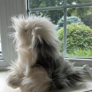 Vintage Plush Sheepdog Toy, Old English Sheepdog Stuffed Dog, Big Floof ...