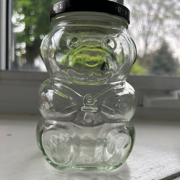Glass Bear Jar - Etsy